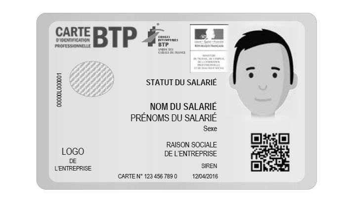 Cartes Btp Carte D'identité Du BTP