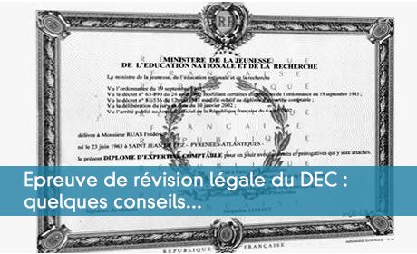 Conseils pratiques pour l'épreuve de révision légale du DEC