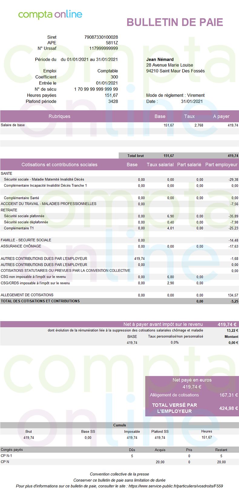 Bulletin De Paie 2021 Modele Fiche De Paie Word Bulletins De Paie Images Bulletin De Paie 2021 Modele Fiche De Paie Word Bulletins De Paie Images